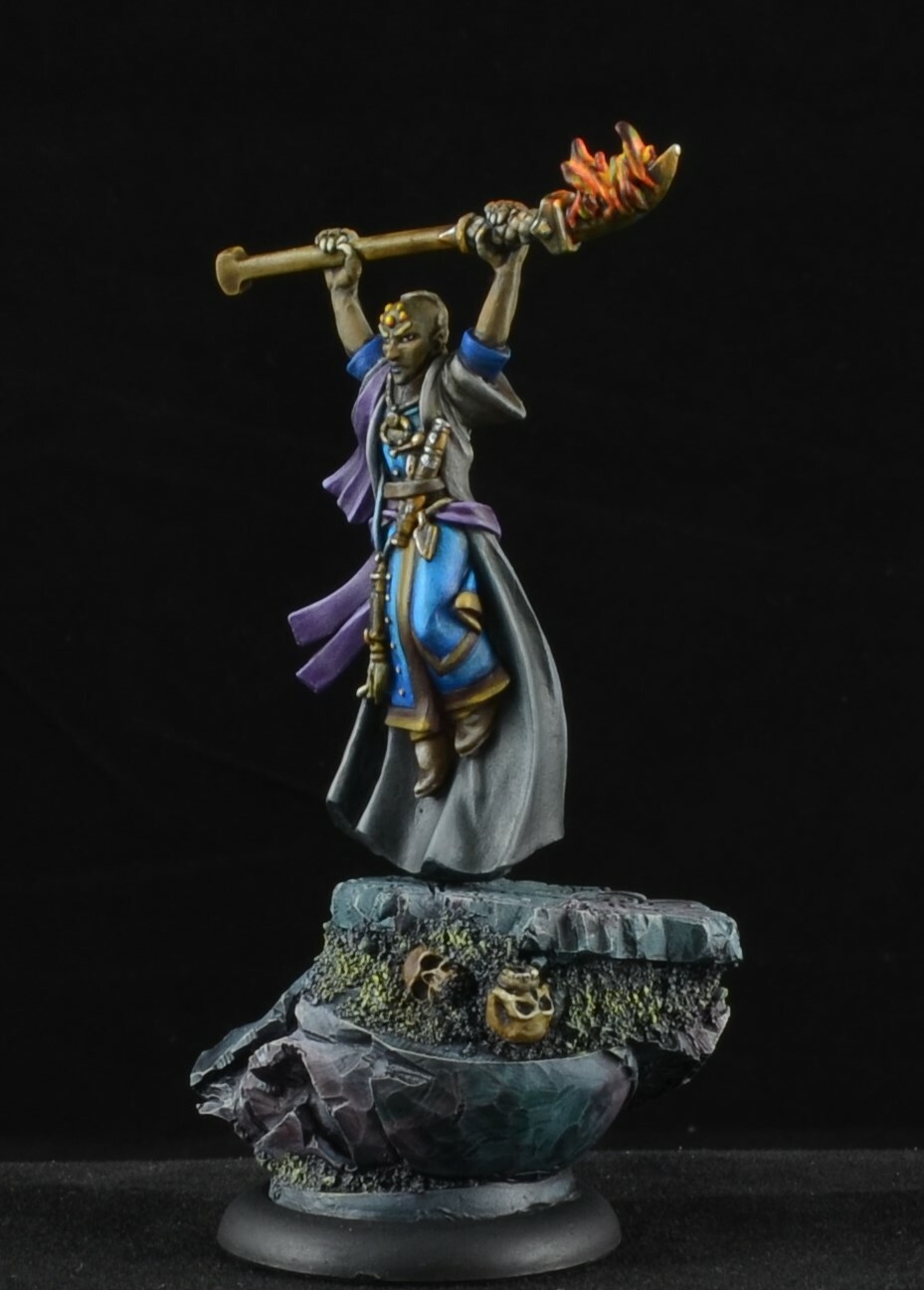 Painted Karzoug, Runelord of Greed from Reaper Miniature mage D&D male ...