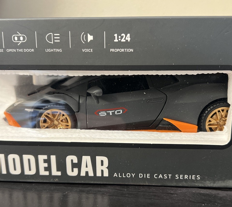 Jinlifang Lamborghini Huracan STO 1/24 Scale Diecast Model Grey ...