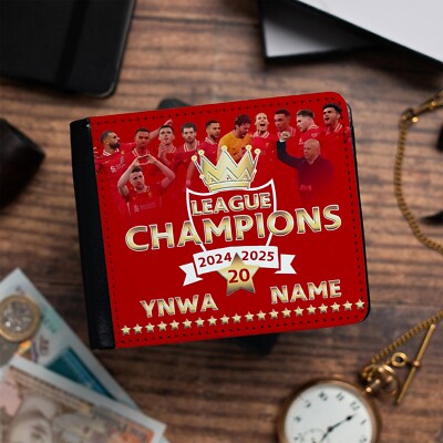 Liverpool League Champions Wallet Winners 2025 20th Football Bi Fold ...