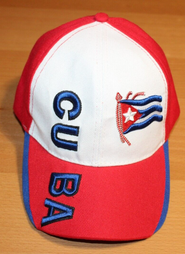 Embroidered Logo Cuba Flag Snapback Cap Hat Adult Mens OSFA One Size ...