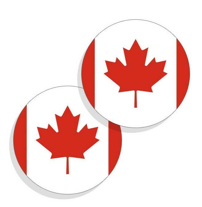 Canada Flag Stickers Flag Decals Vinyl Stickers Indoor Outdoor Round 4 ...
