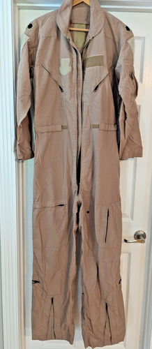 Air Force Flyer's Desert Tan Flight Suit CWU-27/P - 42L Lt Col Rank ...