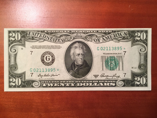 1950A Rare $20 Chicago (G) Star Fed Res Note Fr 2060-G* Gem Unc ...