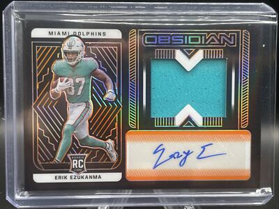 2022 Obsidian Rookie Patch Auto Orange Erik ‘Eazy E’ Ezukanma RPA /99 🐬 ...