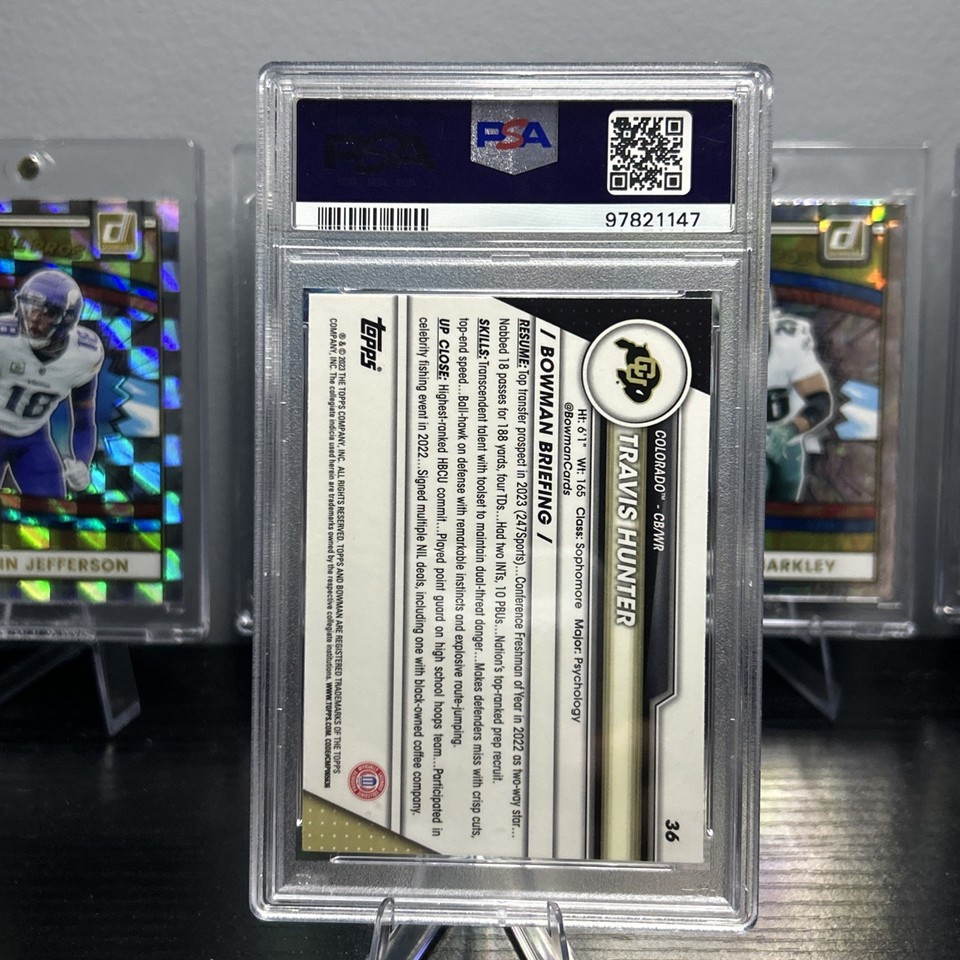 2023 Bowman U Chrome Travis Hunter Pink Refractor 1st Rookie RC #36 ...