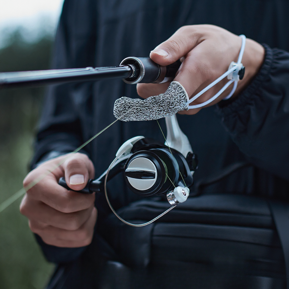 Adjustable Cord Single Finger Sleeve Fishing Glove Anti Cut for Casting ...