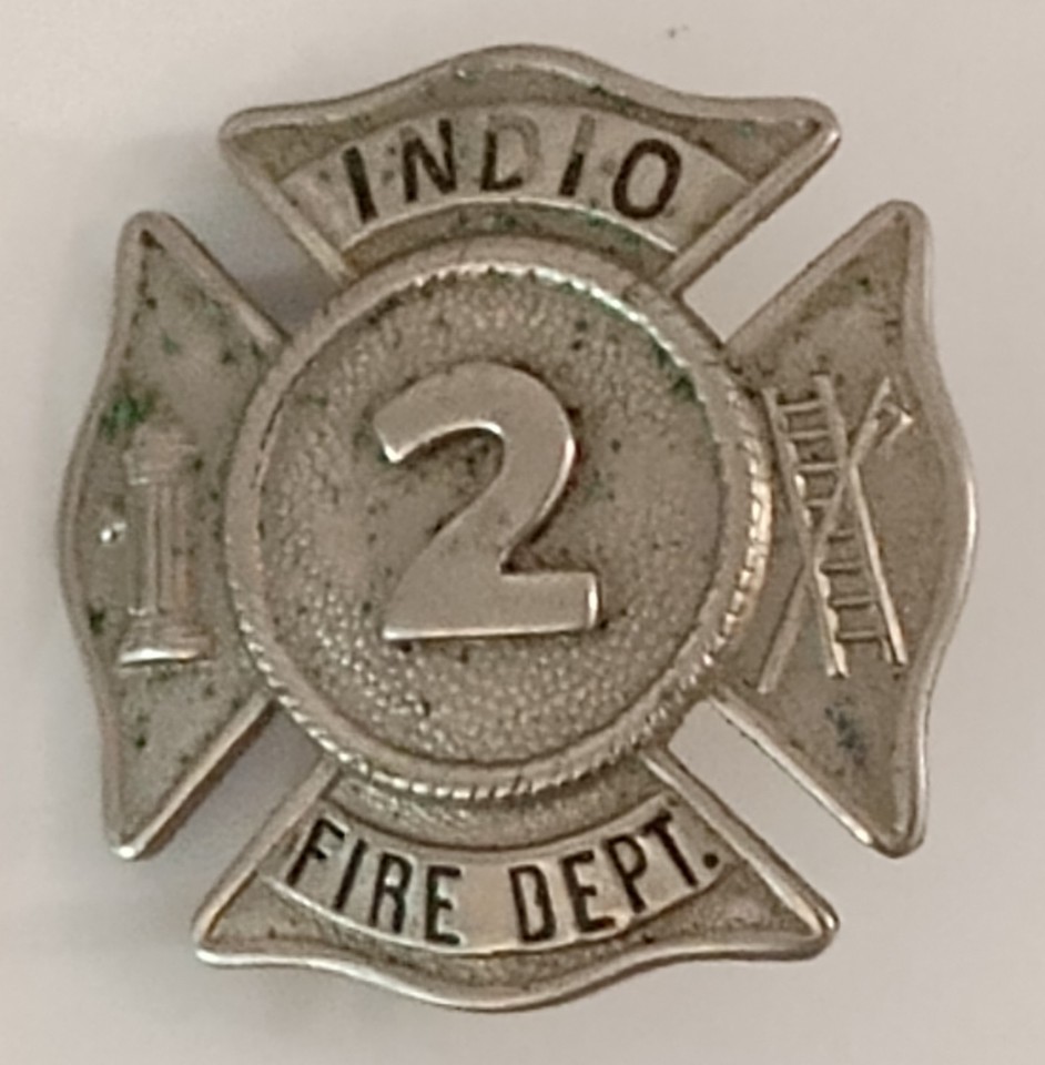 Vintage Indio Fire Department Badge | eBay