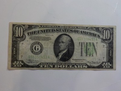 Federal Reserve 1934 10 Dollar Bill Paper Money Currency Note | eBay