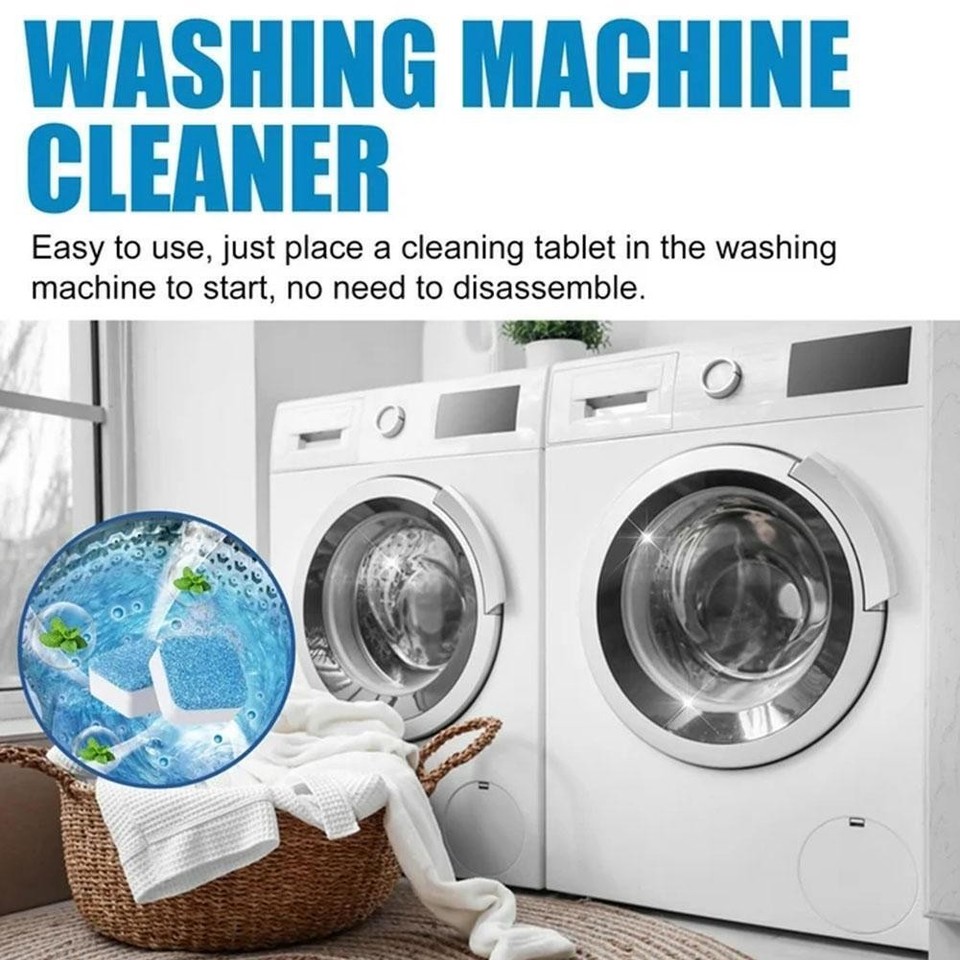 12Pcs Finally Fresh Washing Machine Cleaner White Count UK Tablets ...