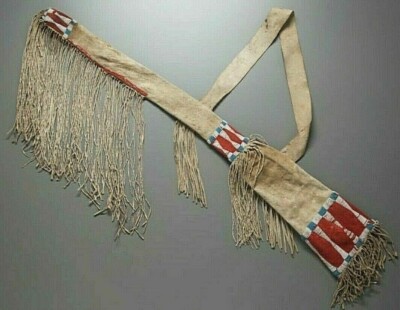 Indian Beaded Native American Rifle Scabbard Sioux Style Suede Leather ...