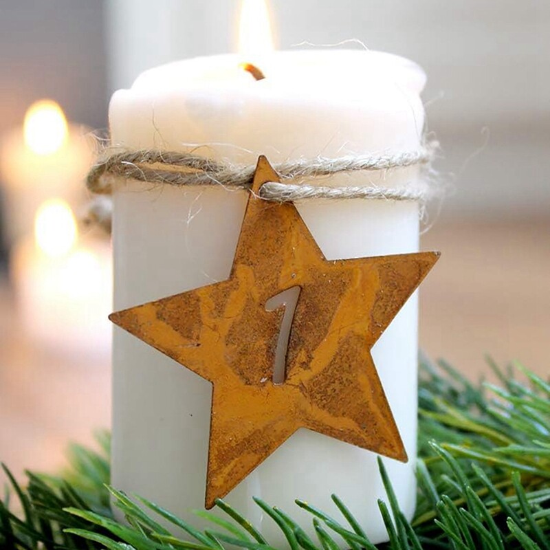 4PCS Christmas Rust Number Decorative Wreath, Distressed Metal,9980 | eBay