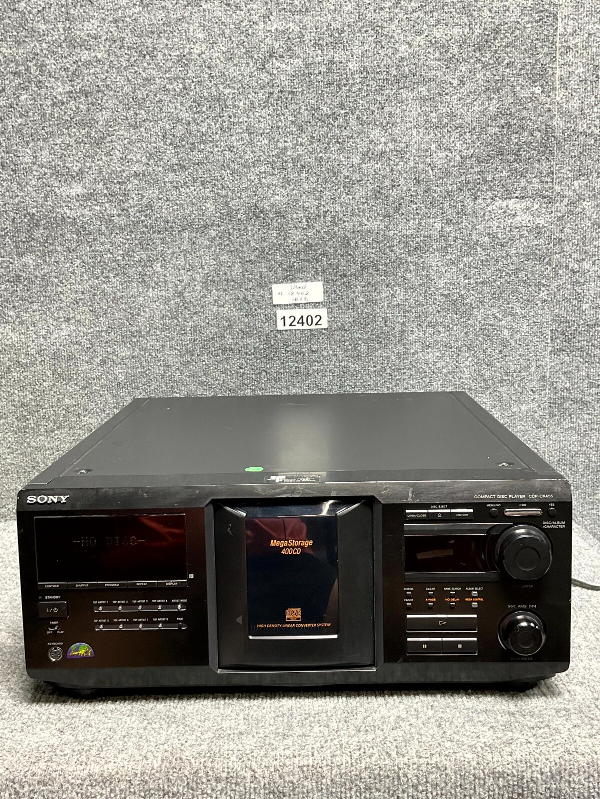 SONY CDP-CX455 Mega Storage 400 CD Player Changer Carousel | eBay
