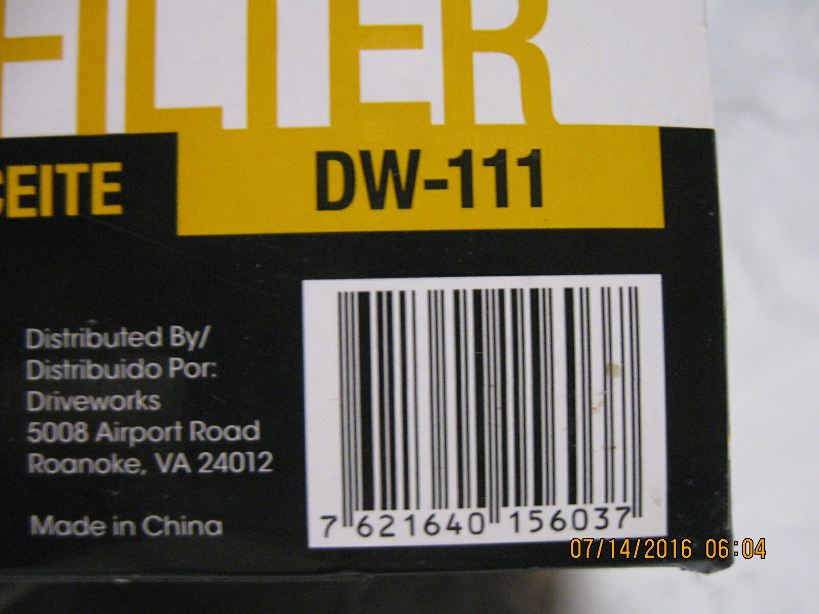DW-111 Oil Filter fits Champ PH47 Fram PH3387A FG1009 S3387A FL-318 M1 ...