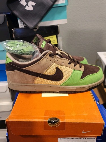 DS 2004 Nike Dunk Aloha Kicks Hawaii HI Sz 11 baroque Brown Mean-Green ...