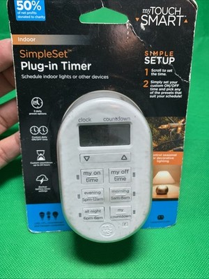 My Touch Smart By Jasco GE 26892 Indoor Simple Plug-In Digital Timer ...