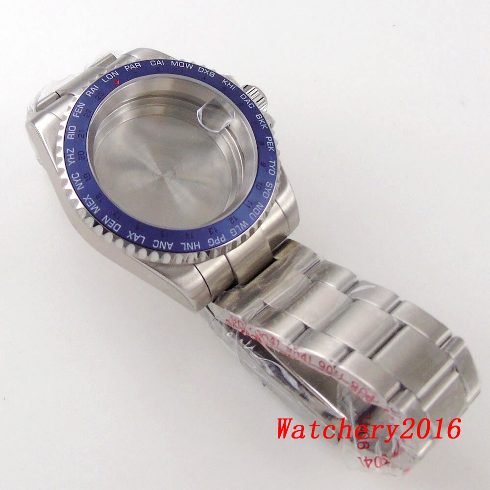 Bliger 40mm Mens Watch Case Fit NH35A NH34 Sapphire Glass Black ...