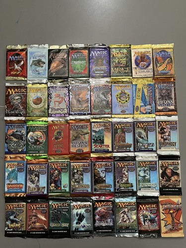 Magic the Gathering Sealed Booster Pack Lot (all sets 4th Ed. to ...