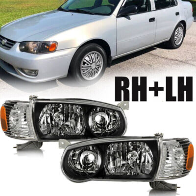 For 2001-2002 Toyota Corolla JDM Headlight Headlamp & Corners Lights ...
