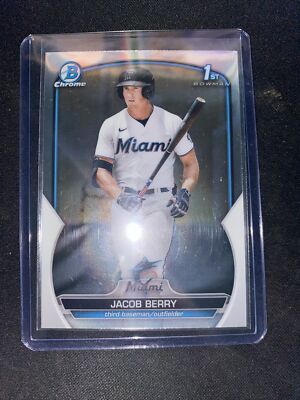 2023 Bowman Chrome Baseball Jacob Berry 1st BCP-108 Miami Marlins | eBay