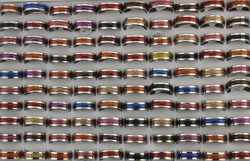 Wholesale Rings Job Lots 32pcs New Fashion Stainless Steel Jewelry Men ...