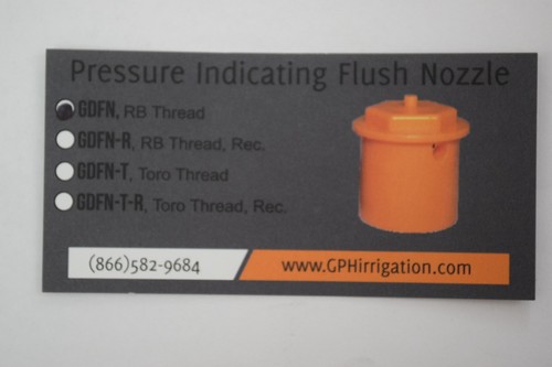 GPH Drip Flush Pressure Indicator Nozzle for Rain Bird Style Pop Up ...