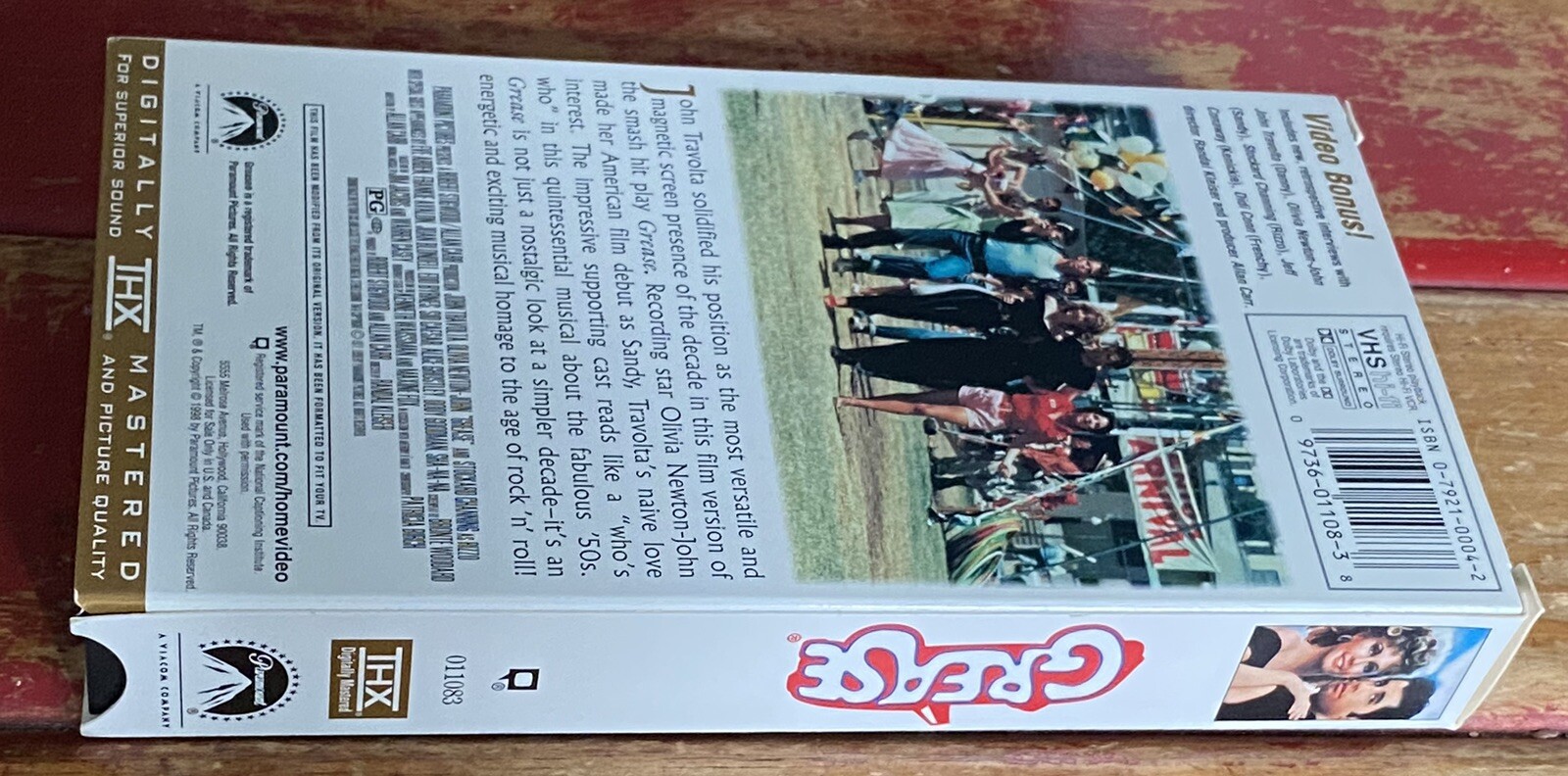 Grease VHS 1977 VCR Video Tape Movie John Travolta Olivia Newton-John ...