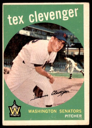 1959 Topps Tex Clevenger 100 Baseball Cards #298 | eBay