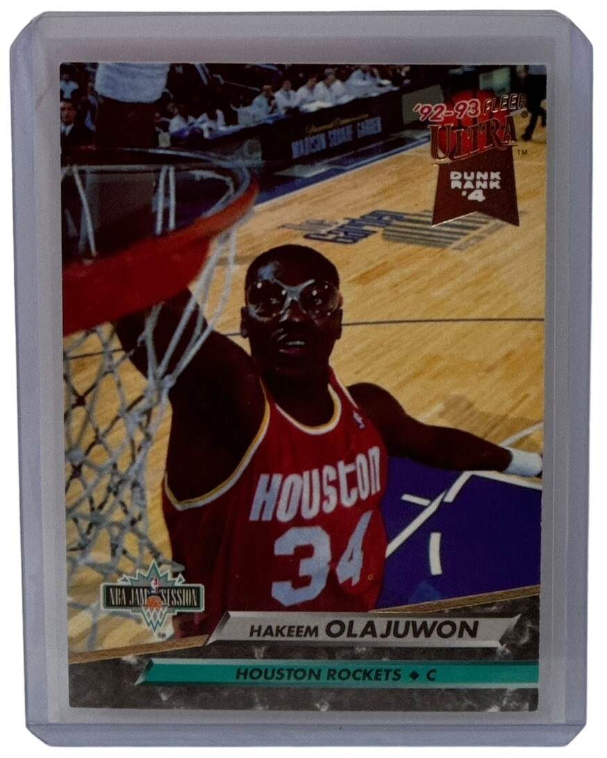 Hakeem Olajuwon 1992-93 Fleer Ultra NBA Jam Session Basketball Card ...