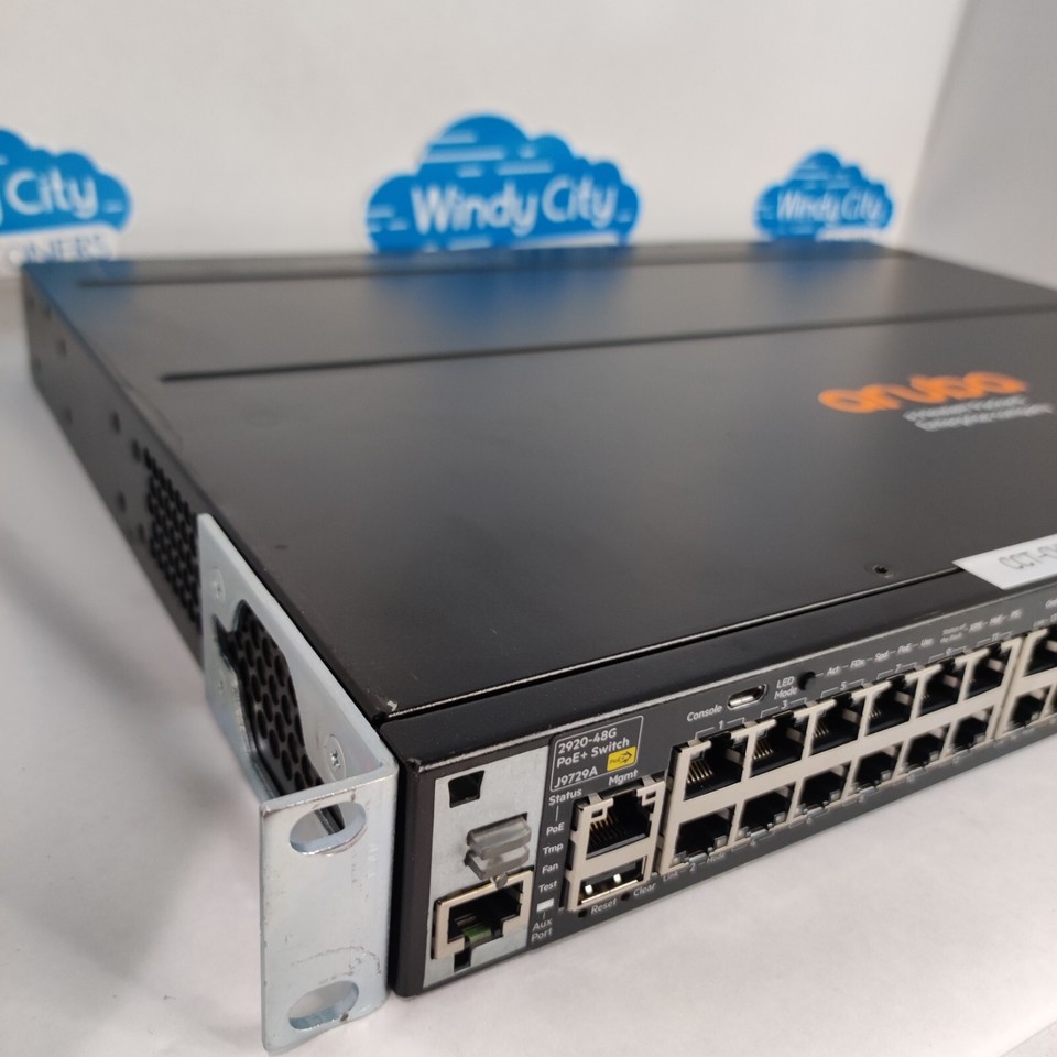 Aruba J9729A 2920 48G PoE Switch 48 Ports Managed Desktop Pre-Owned | eBay