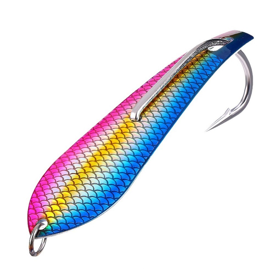Fishing Trolling Jig Lure 12 5cm Spoon with Reflective Colors for Deep ...