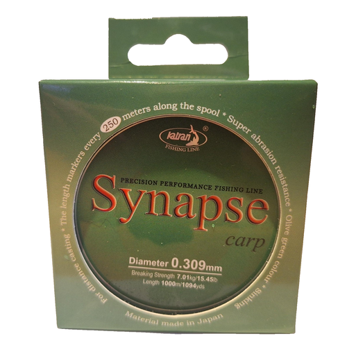 KATRAN SYNAPSE CARP FISHING LINE 15.45 LB. 7.01 KG. 0.309mm Diameter ...