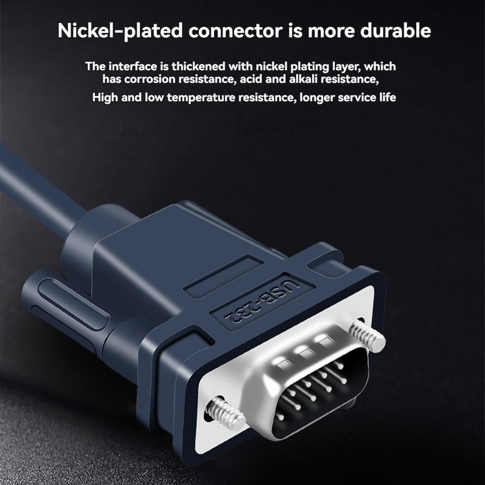 USB to RS232 Converter DB9 Serial Port Cable Industrial 9-Pin ...