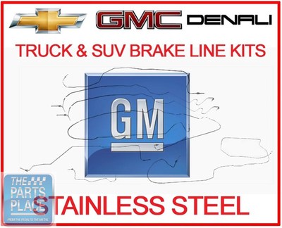 03-7 Sierra Silverado Complete Premium Stainless OEM Brake Line Kit 7 ...