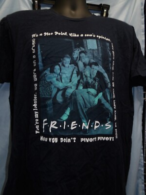 Ripple Junction Dark Blue with photo Friends shirt Size L | eBay