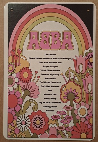 ABBA metal hanging wall sign | eBay