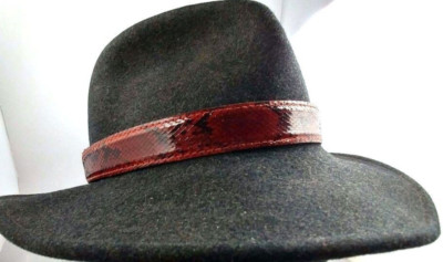 Python snake skin hatband hat band adjustable NEW Western cowboy ...