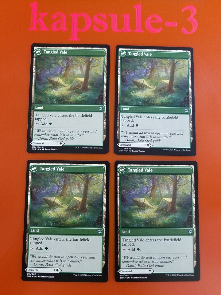 4x Tangled Florahedron // Tangled Vale | Zendikar Rising | MTG Magic ...