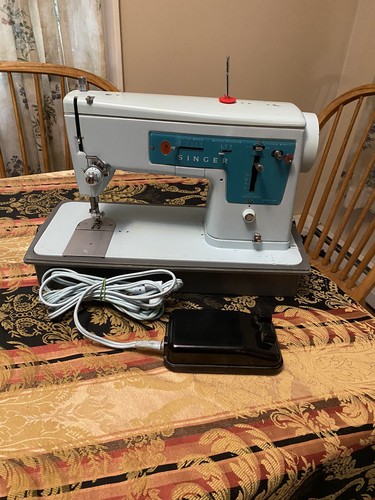 Singer Sewing Machine Model 347 W/ Foot Pedal Works See Desc Free ...