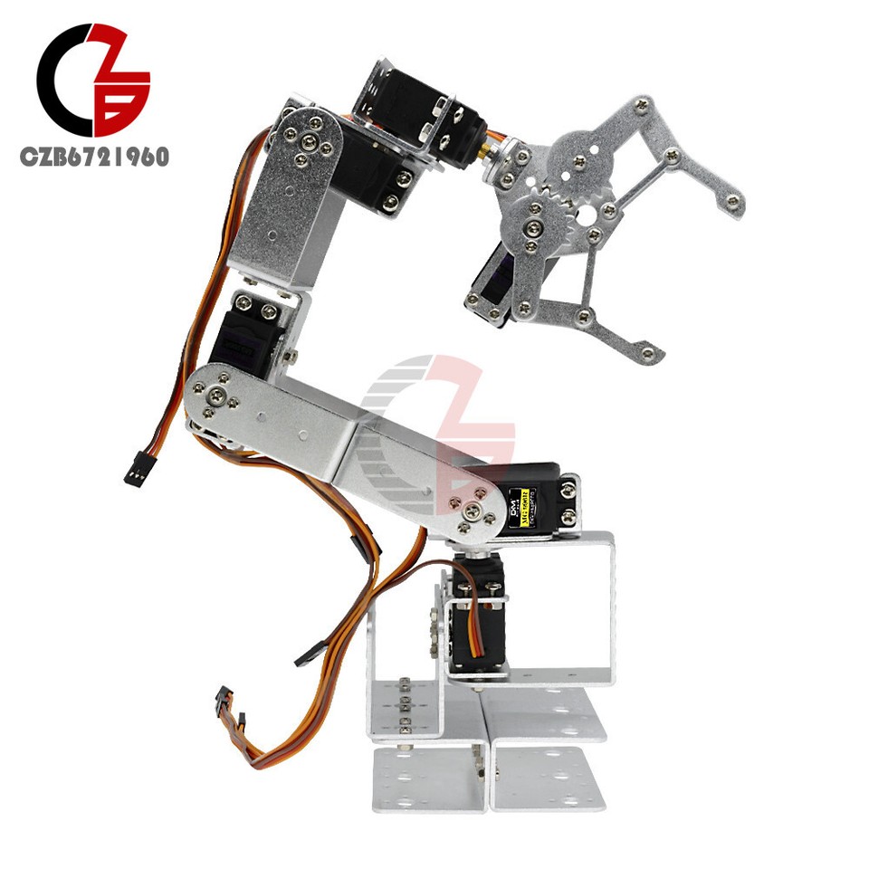 460MM Aluminium Arduino Robot Clamp Claw Mount Kit 6DOF Mechanical ...