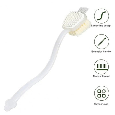 Dual-sided Back Scrubber Long-handled Back Brush Back Scrubber Hathroom ...