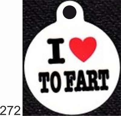 Cute Custom Personalized Pet ID tag for Dog and Cat Collars unique FART ...