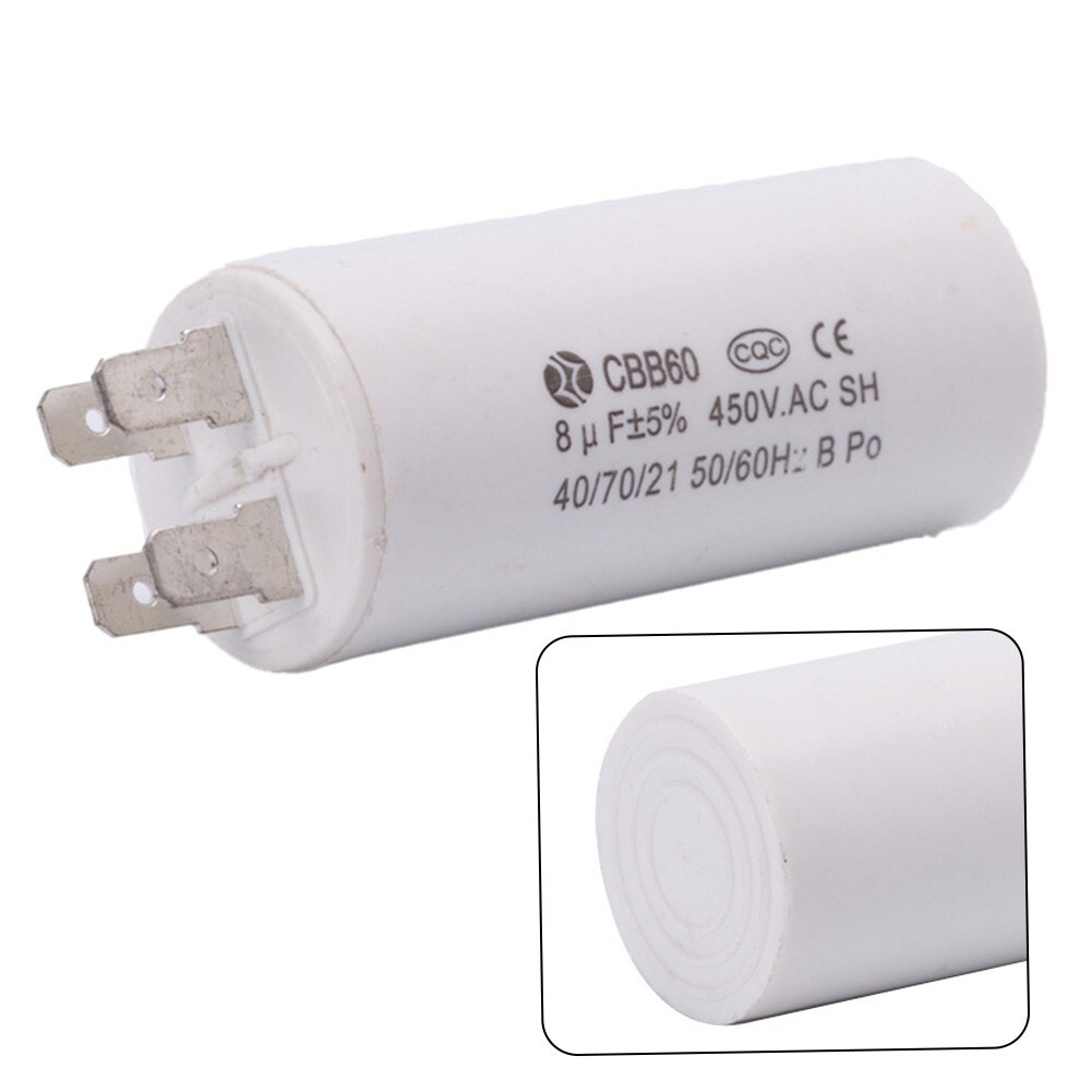 For Motor Run Capacitor 8uf 450VAC Reliable Insulation and Low ...
