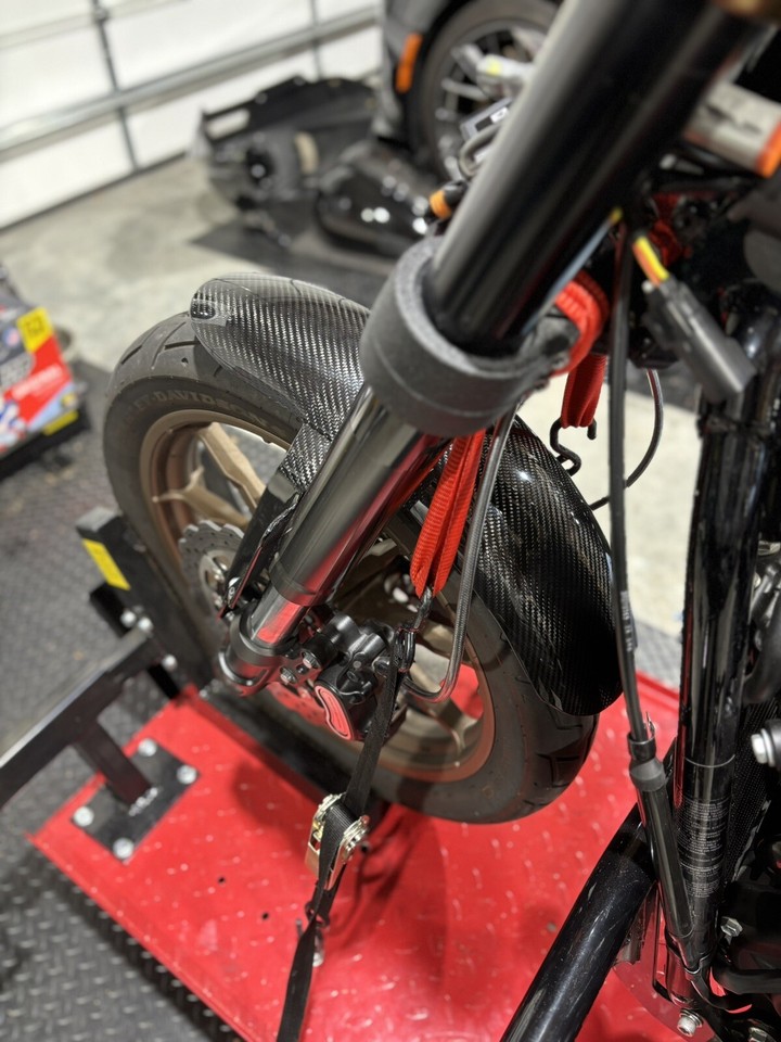 2020-25 HARLEY LOW RIDER S/ST CARBON FIBER FRONT FENDER WITH 12 PT ARP ...