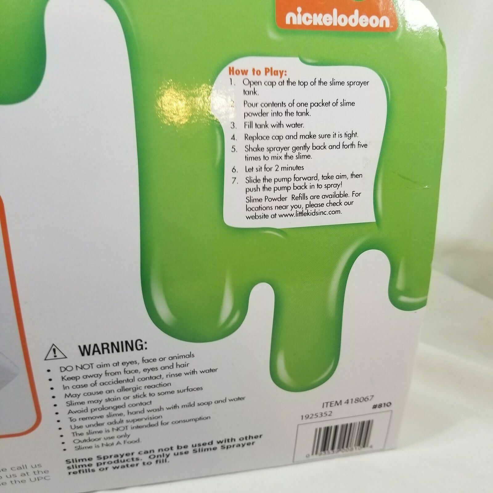 Nickelodeon SLIME Sprayer Blaster GUN - Includes 5 Slime Packets ...