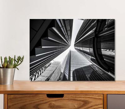 Greyscale Glass Windows 5mm thick Plastic Poster Ready to Hang 60x45cm ...