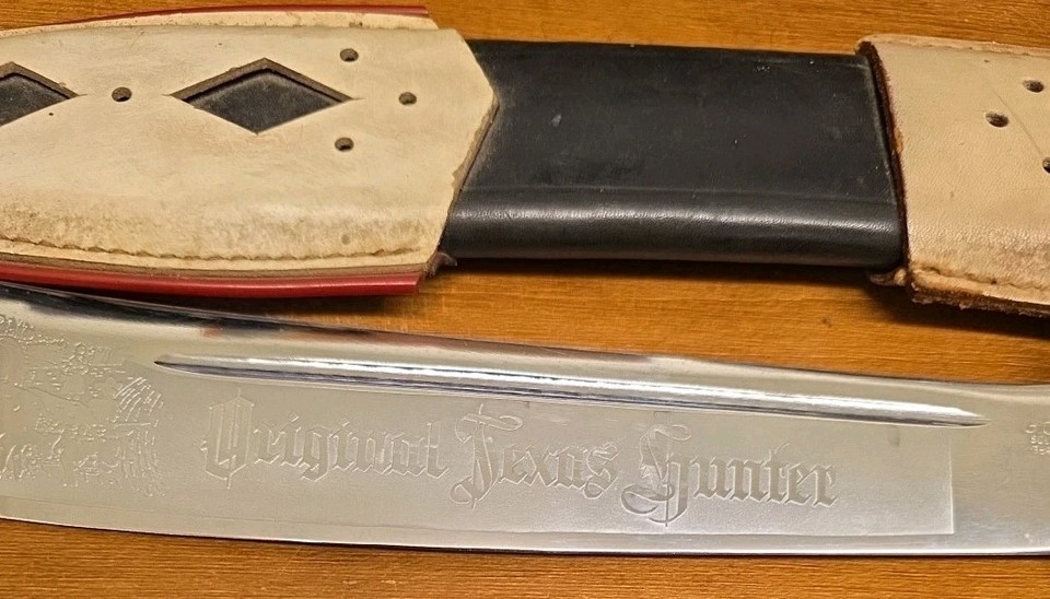 Vintage Germany Made Original Texas Hunter Dagger Eagle Antler Stag ...