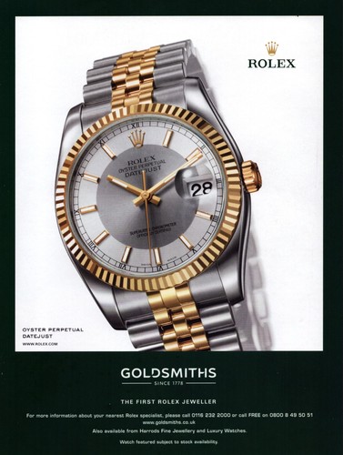 ROLEX DateJust GoldSmiths Original 2005 Print Ad!! | eBay