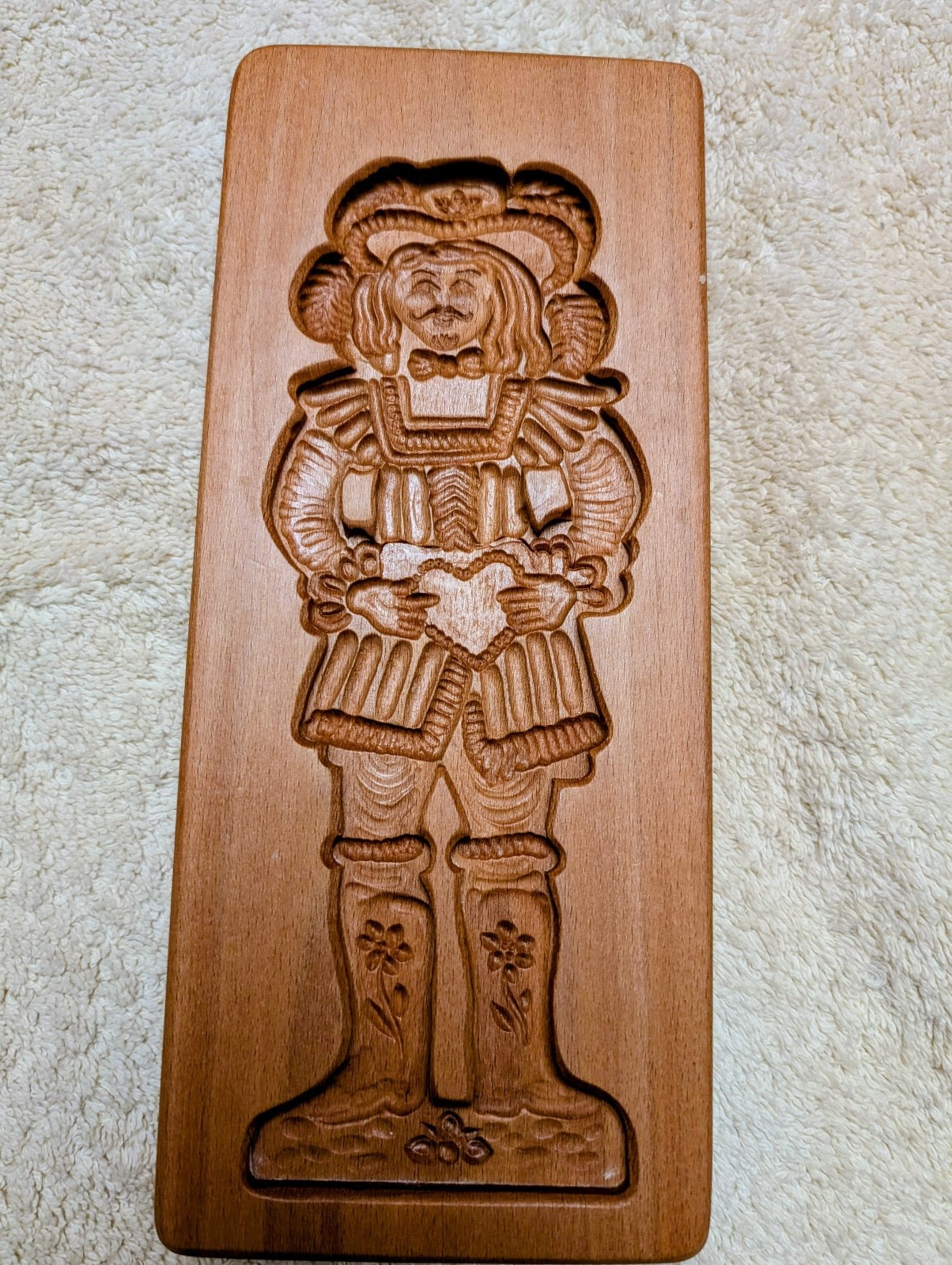 1998 Gene Wilson Cookie Molds Wood Carved Pair Lady and Gentleman