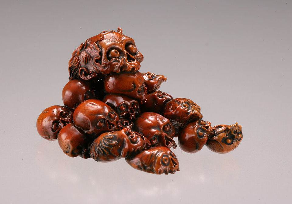 YOKAI Japanese Netsuke charm mascot strap SKULL Eye Demon Spirit Shinto ...