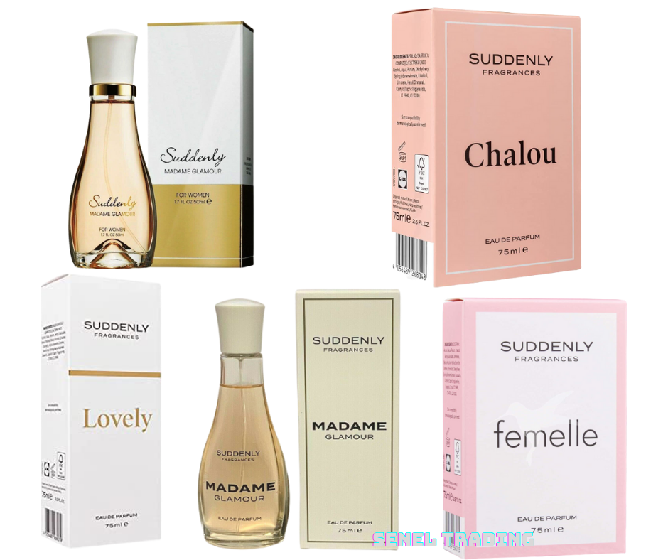 Lidl Suddenly Fragrances Lovely Femelle Chalou Madame Glamour 75ml EDP ...